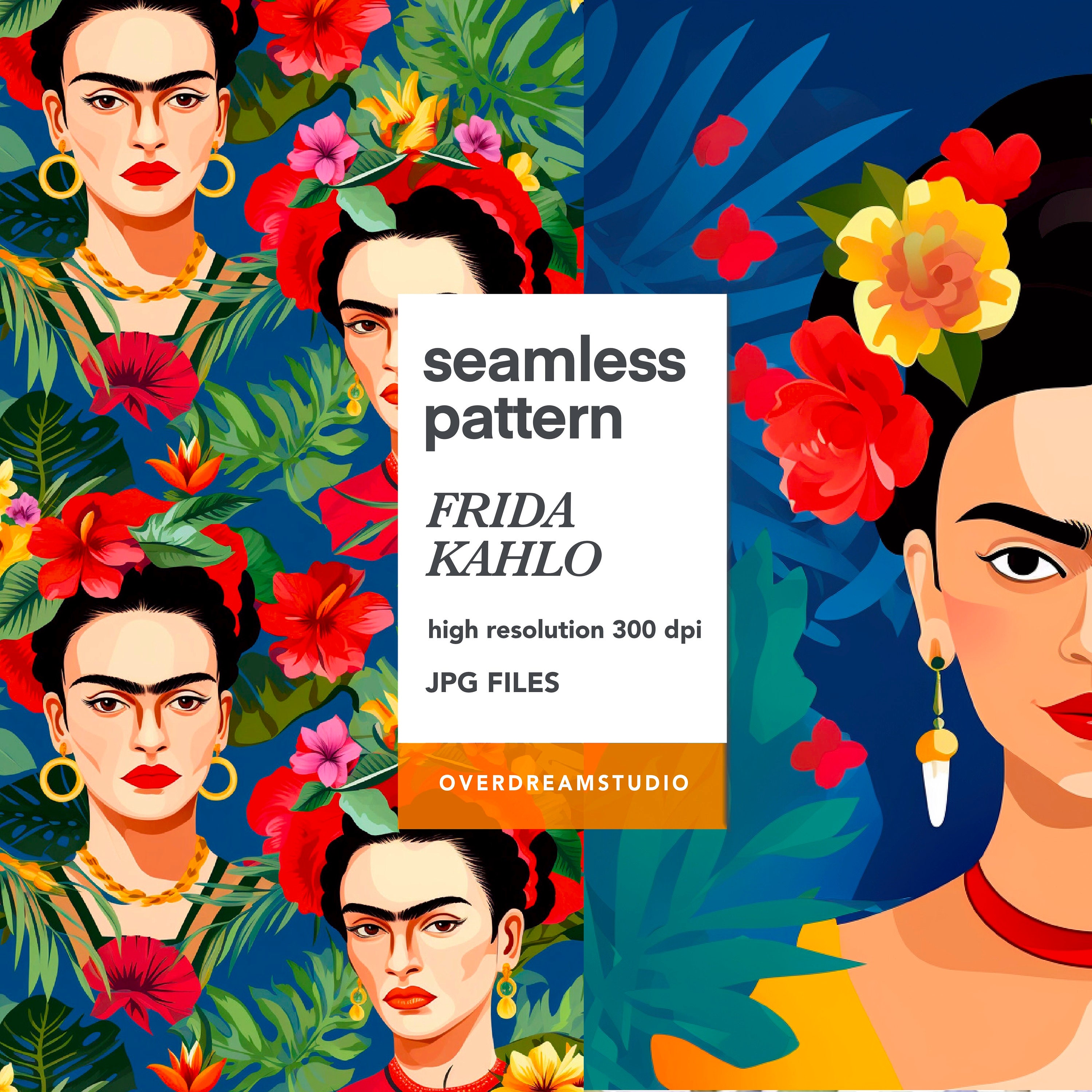 FRIDA KAHLO GRAPHICS Bundle, Mexican Decor, Frida Kahlo Themed Stickers ...