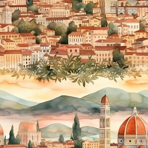 Florence, Seamless Pattern Set, Printable Wrapping Paper, Mediterranean ...