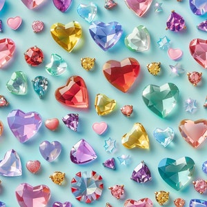 Precious Digital Paper, Strass Seamless Pattern, Diamonds Paper Pack ...