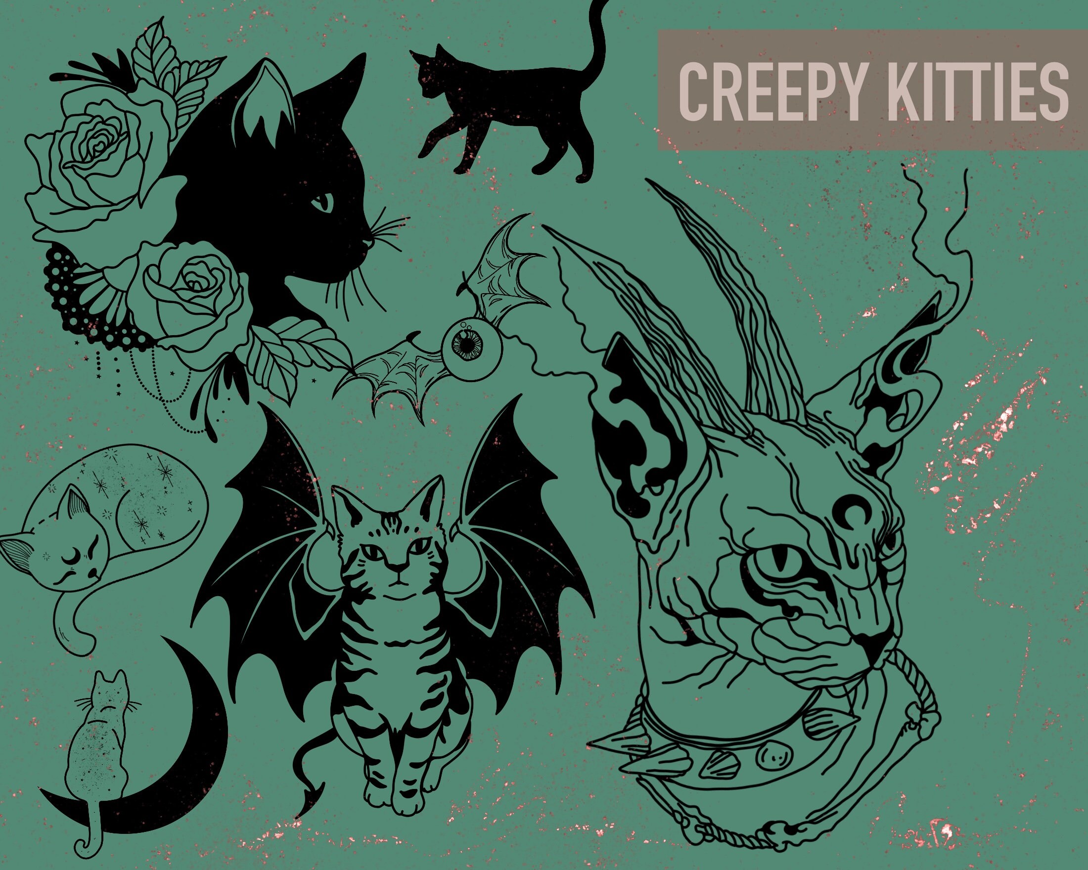 Witches' Familiars Clipart, Witchy Art, Magic Animals, Find Your Magic ...