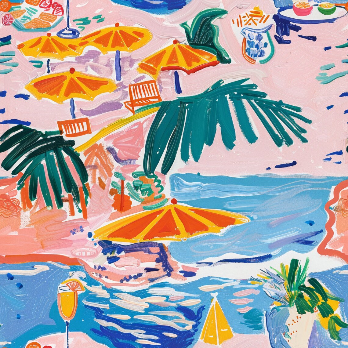 Henry Matisse Seamless Pattern Pack, Scrapbooking Craft Supplies, Summer Paper Craft ...