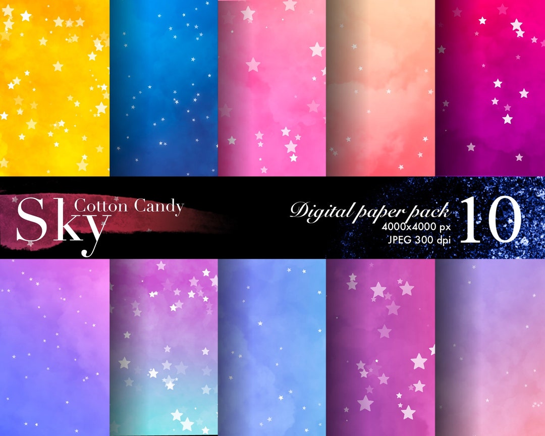 DIGITAL PAPER Bundle, Galaxy Texture Pack, Scrapbooking Craft Supplies ...