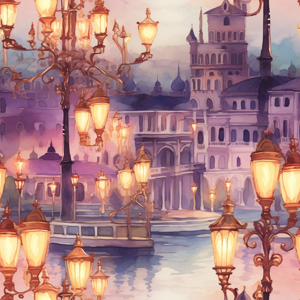 Venice Watercolor, Seamless Pattern Set, Printable Wrapping Paper ...