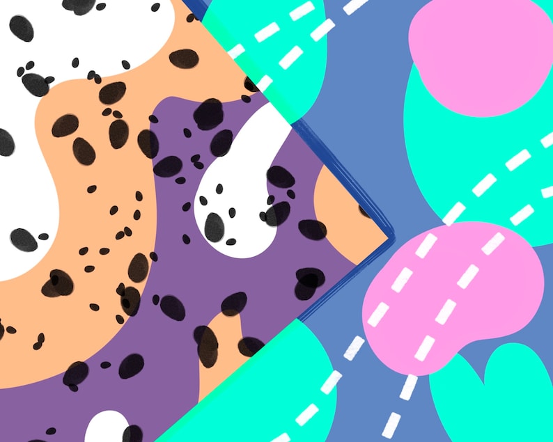 DIGITAL PAPER Bundle, Pop Art Texture Pack, Scrapbooking Craft Supplies ...