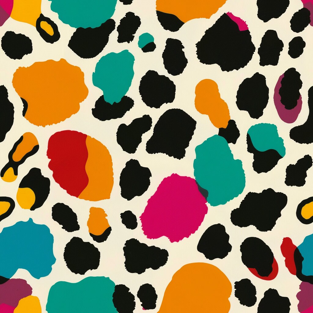 Leopard Digital Paper, Printable File, Abstract Elements Seamless ...