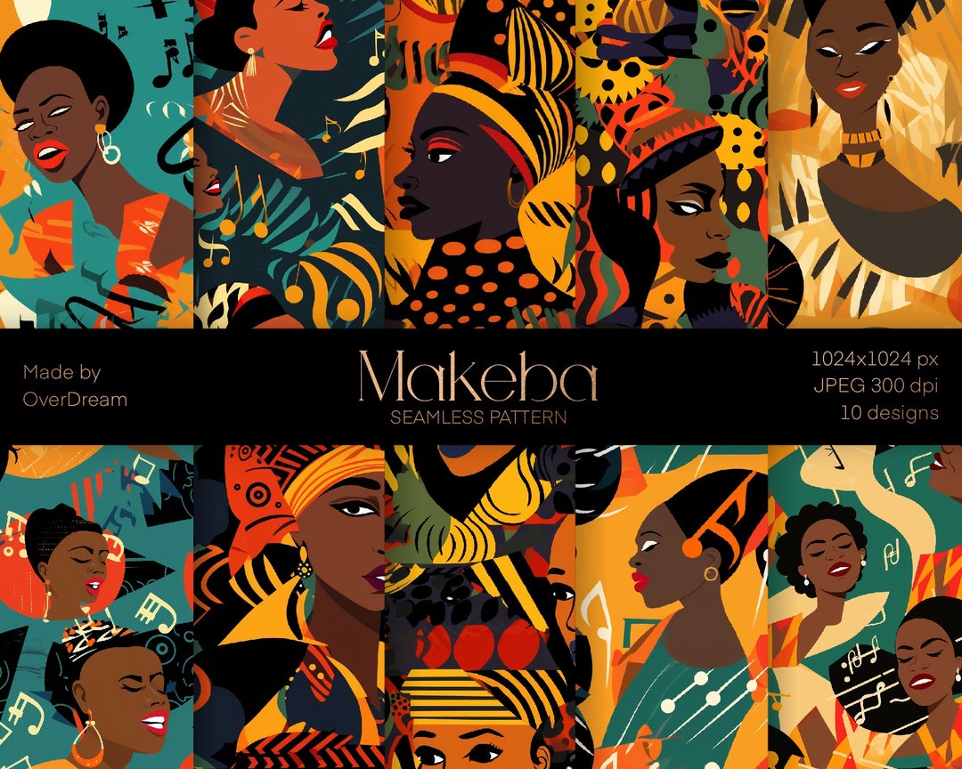 African Beauty Digital Paper, Seamless Pattern, Print Papers,african ...