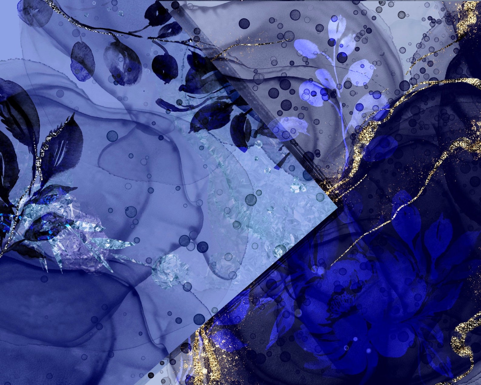 DIGITAL PAPER Bundle, Cobalt Texture Pack, Scrapbooking Craft Supplies ...