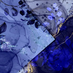 DIGITAL PAPER Bundle, Cobalt Texture Pack, Scrapbooking Craft Supplies ...