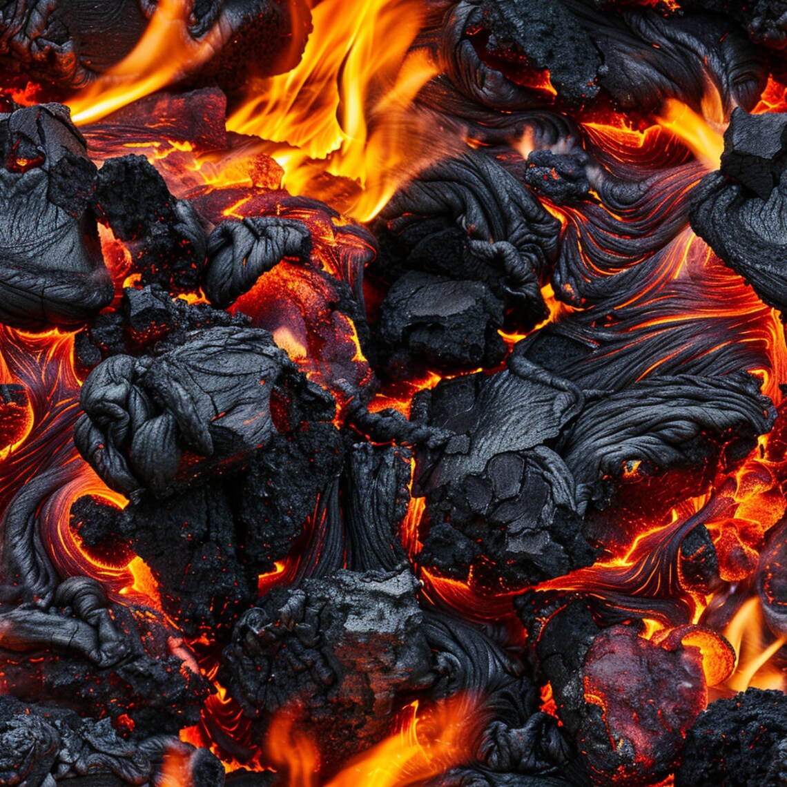 Vulcan Lava Digital Paper, Printable File, Lava Elements Seamless ...