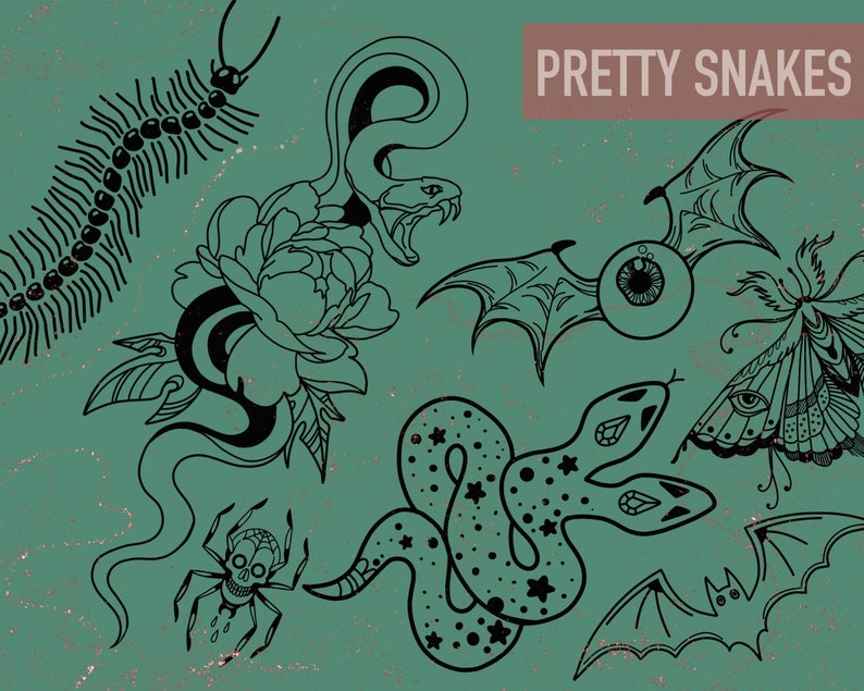 Witches' Familiars Clipart, Witchy Art, Magic Animals, Find Your Magic ...