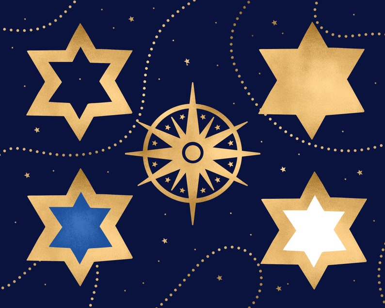 Hanukkah Clip Art, Hanukkah Decor, Winter Themed Decor, Xmas Clip Art ...