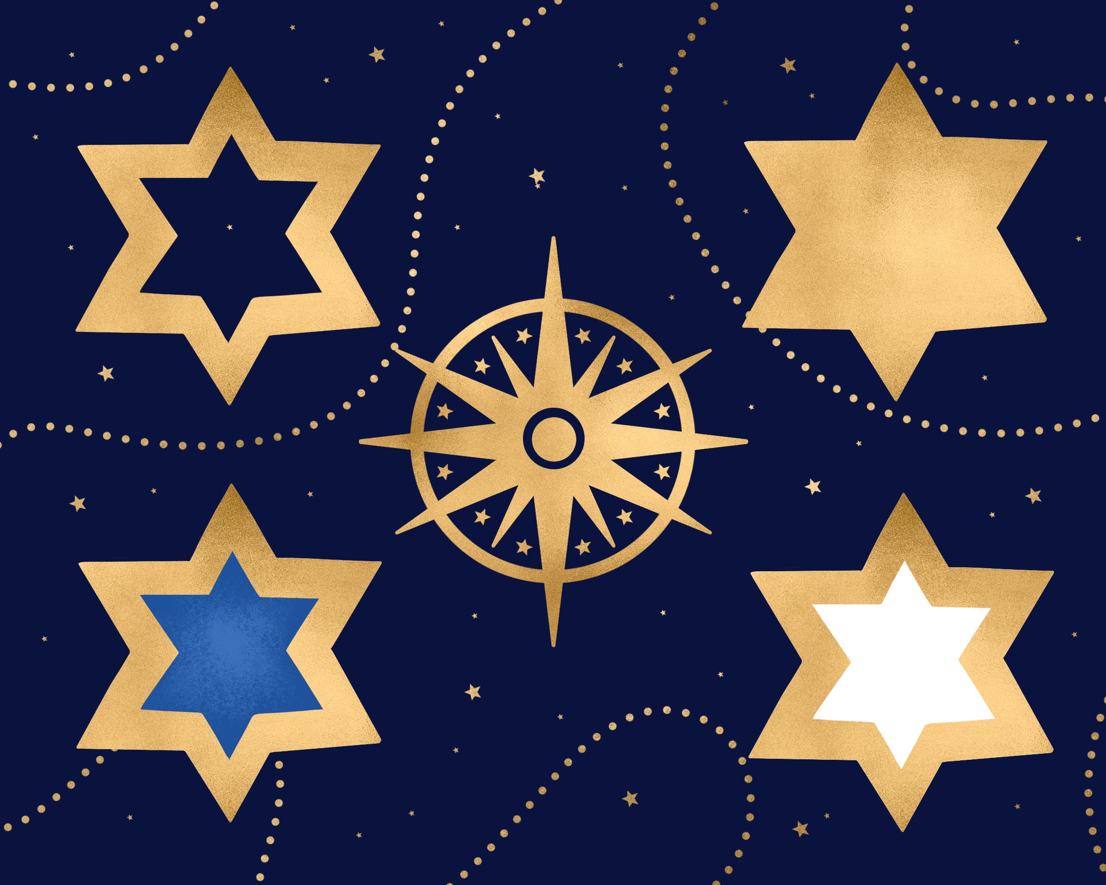 Hanukkah Clip Art, Hanukkah Decor, Winter Themed Decor, Xmas Clip Art ...