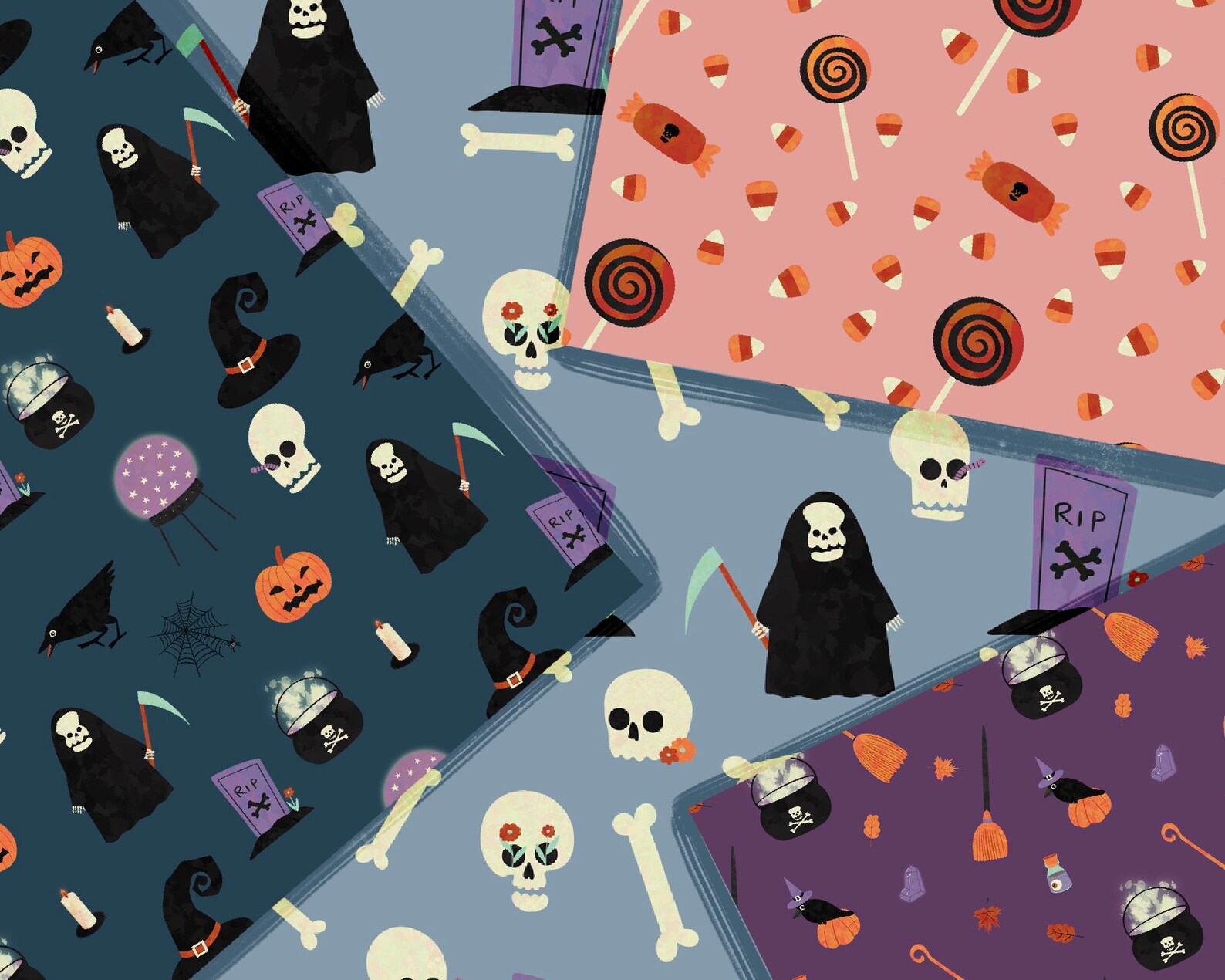 SUPER PROMO BUNDLE Halloween Clip Art Seamless Pattern - Etsy