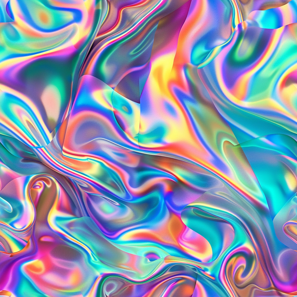 Hologram Digital Paper, Holographic Seamless Pattern, Paper Pack ...