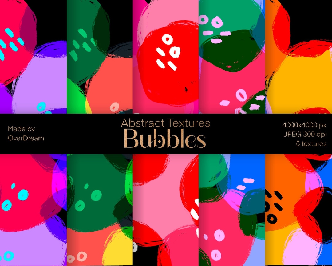 DIGITAL PAPER Texture, Bubbles Texture Pack, Scrapbooking Craft ...