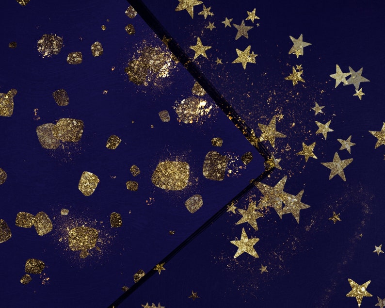 DIGITAL PAPER Bundle, Starry Night Texture Pack, Scrapbooking Craft ...