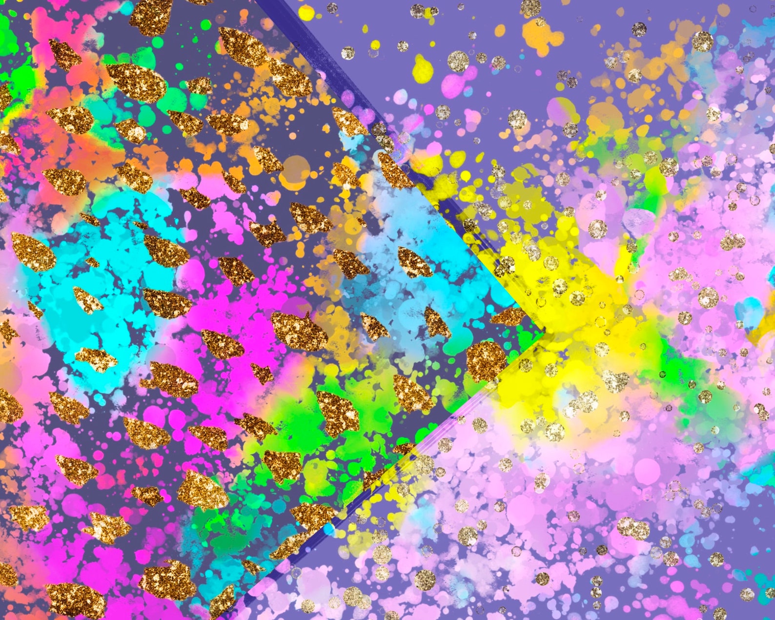 DIGITAL PAPER Bundle, Splash Texture Pack, Scrapbooking Craft Supplies ...