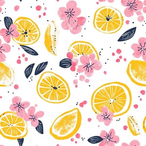 Fresh Summer Pattern, Lemonade Texture Pack, Scrapbooking Craft ...