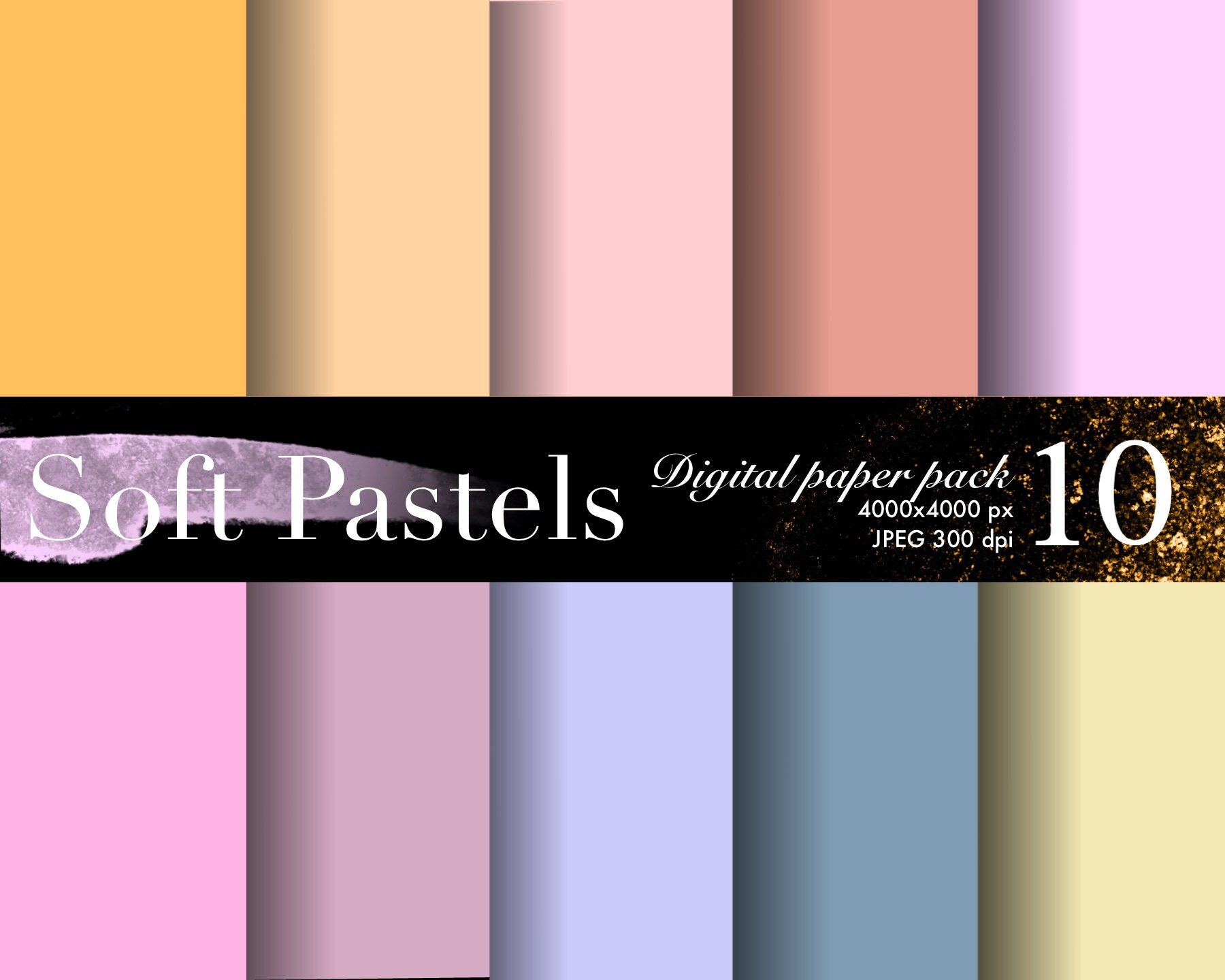 DIGITAL PAPER Bundle, Pastel Texture Pack, Scrapbooking Craft Supplies ...