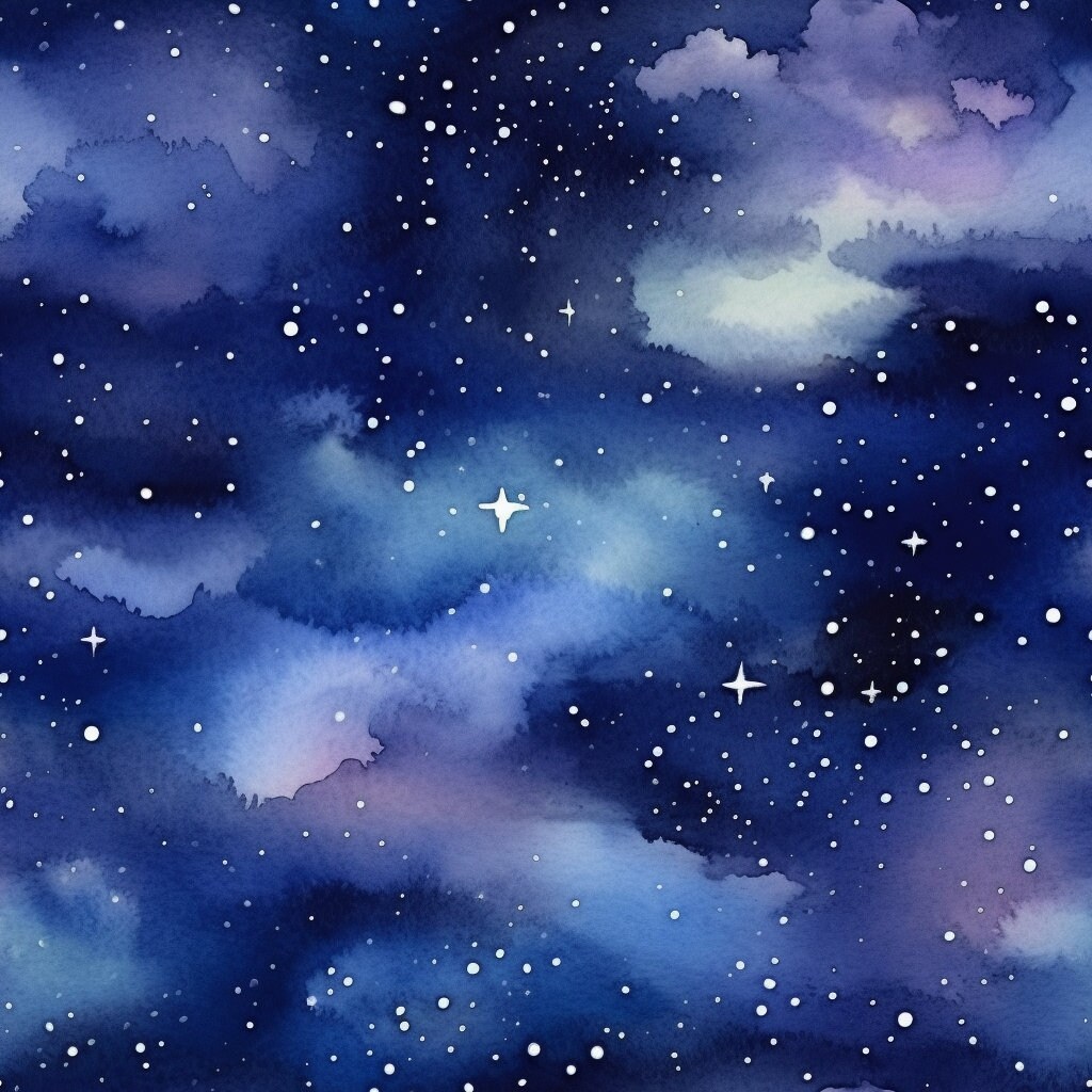 Vanilla Sky Seamless Pattern, Printable Wrapping Paper, Space Decor ...