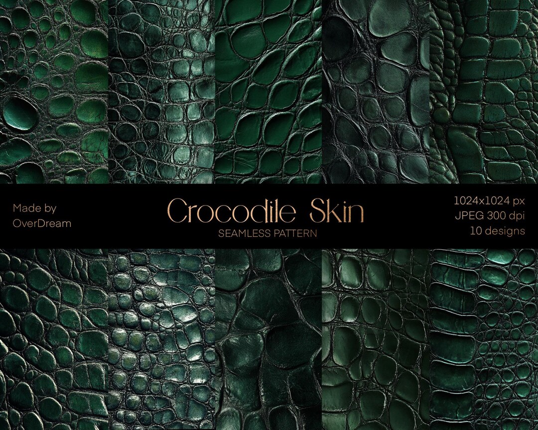 DIGITAL PAPER Bundle, Crocodile Skin Texture Pack, Scrapbooking Craft ...