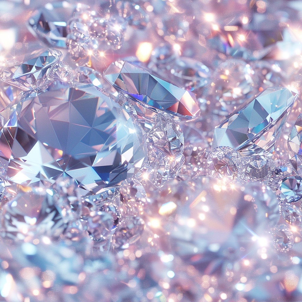 Diamond Digital Paper, Diamond Seamless Pattern, Diamonds Paper Pack ...