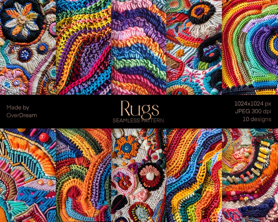 Rugs Texture Digital Paper, Printable File, Textile Elements Seamless ...