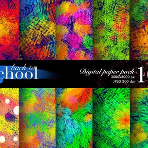 DIGITAL PAPER Bundle Crayons Texture Pack Scrapbooking Craft - Etsy