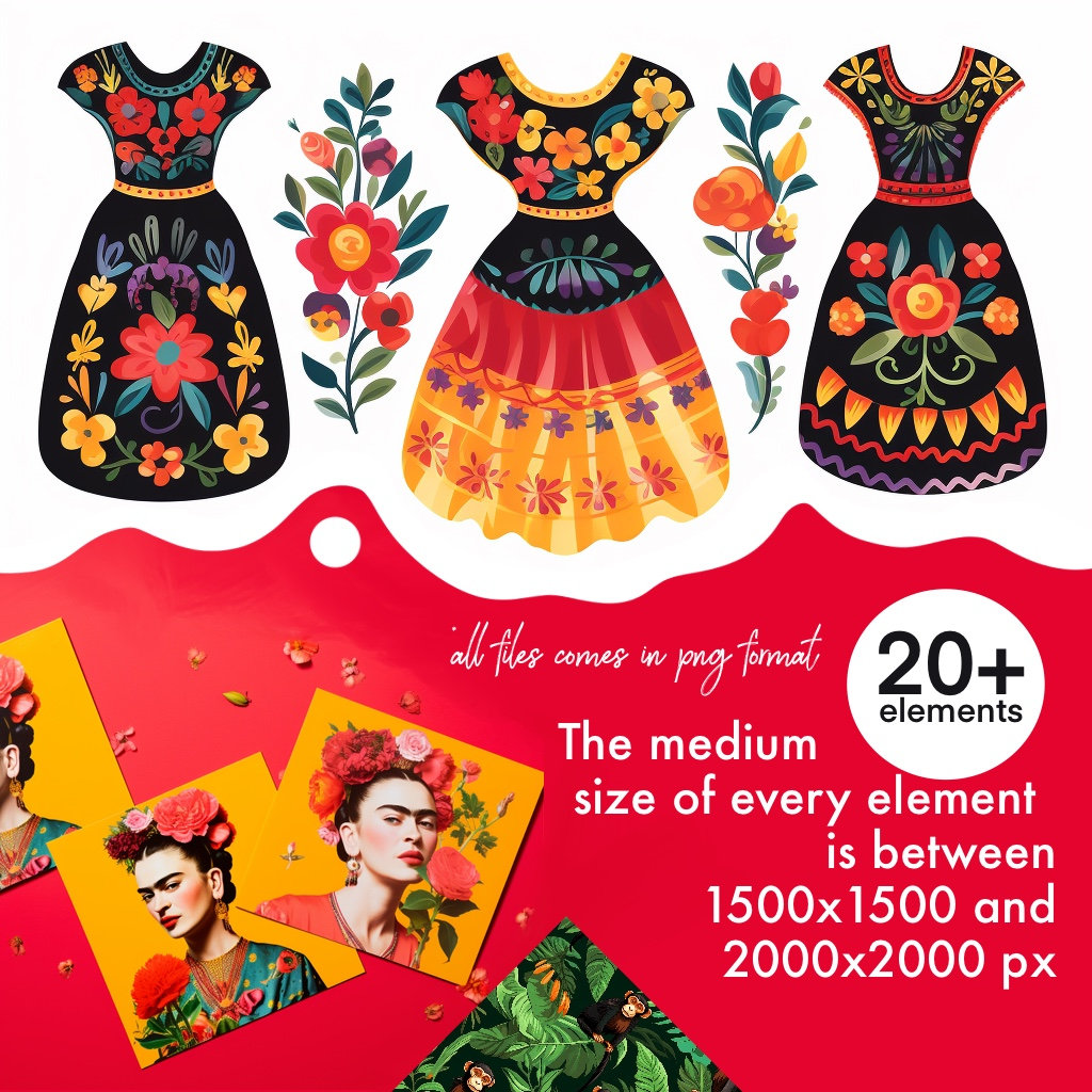FRIDA KAHLO GRAPHICS Bundle Mexican Decor Frida Kahlo Themed - Etsy