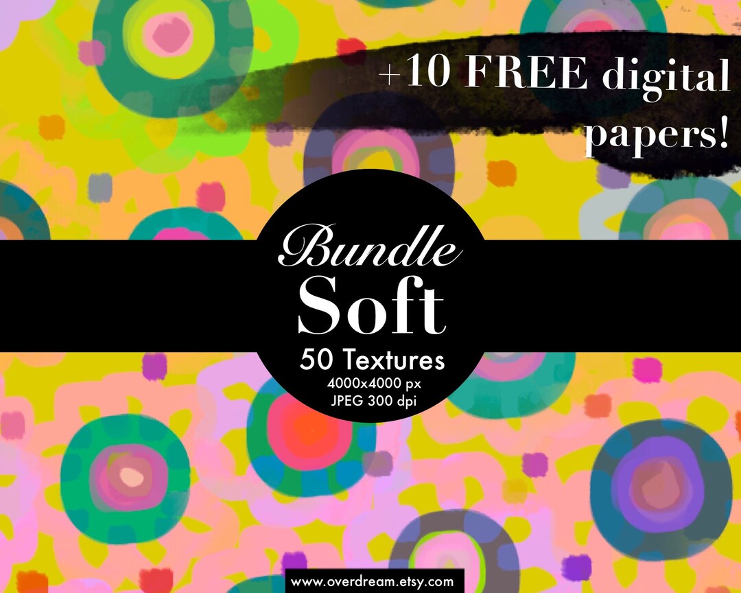 DIGITAL PAPER Bundle, Pastel Texture Pack, Scrapbooking Craft Supplies ...