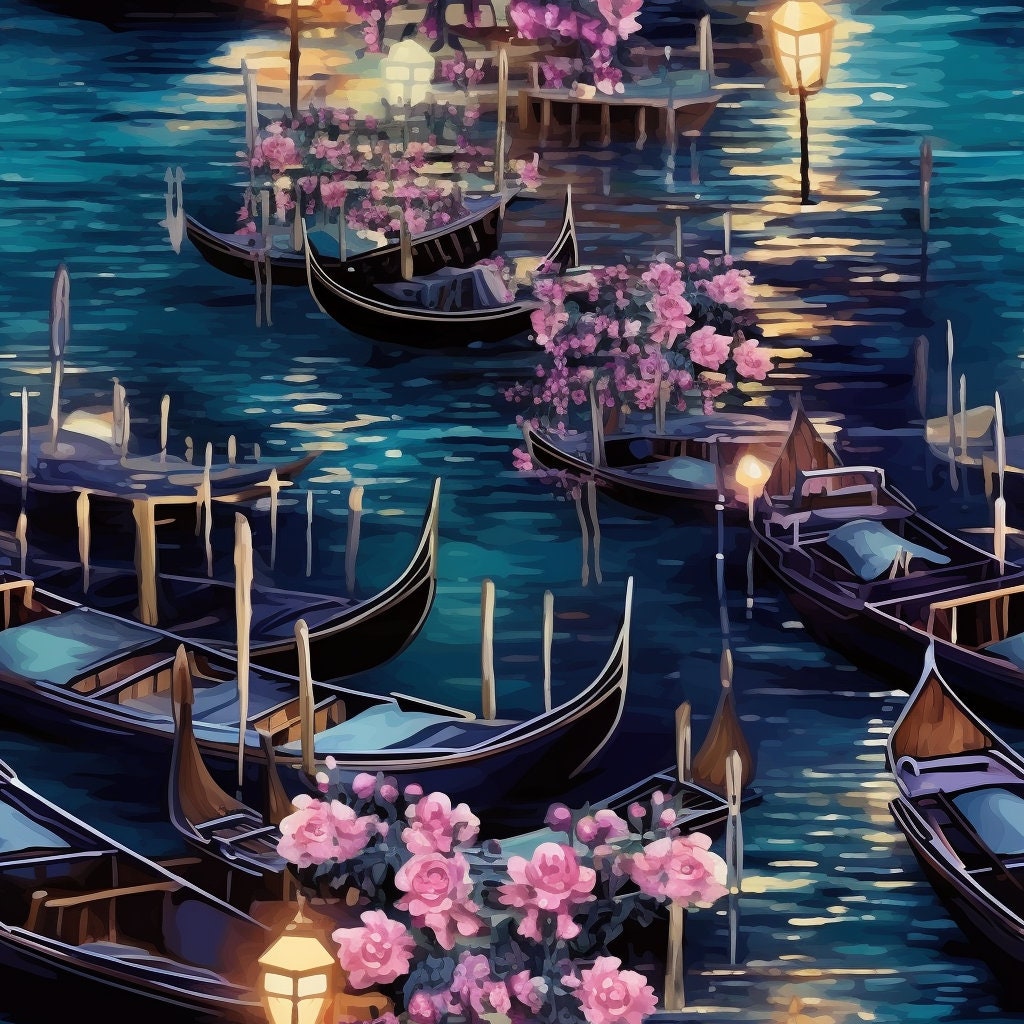 Venice Watercolor, Seamless Pattern Set, Printable Wrapping Paper ...