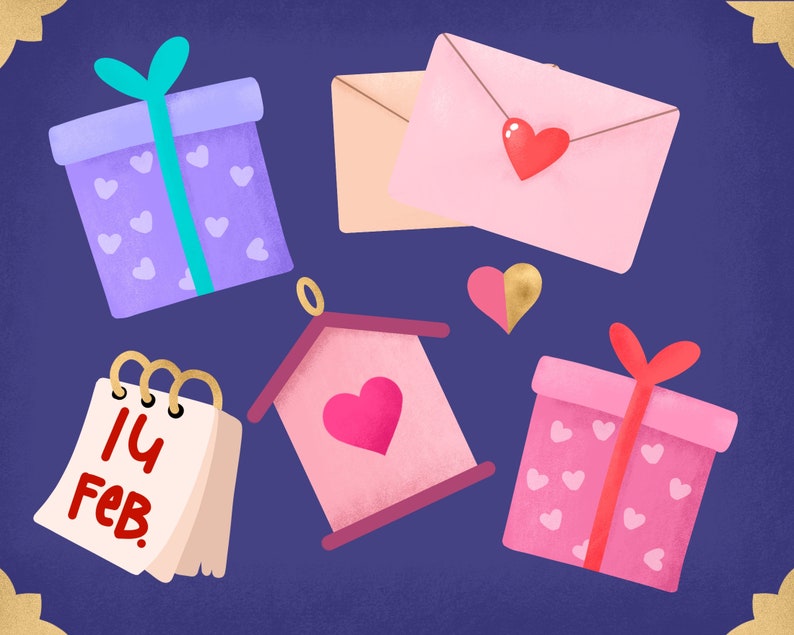 Valentines Day Clip Art, Sweetheart, Love Theme Decor, St.valentine ...