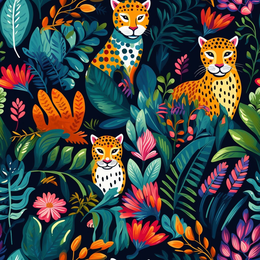 Brazilian Forest, Seamless Pattern Set, Printable Wrapping Paper ...