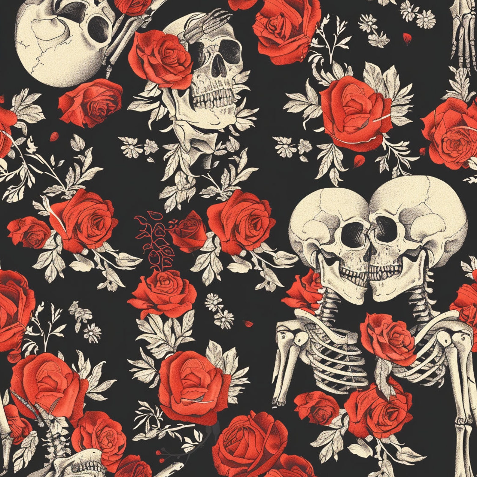 Happy Widow Seamless Pattern Pack, Scrapbooking Craft Supplies, Gothic ...