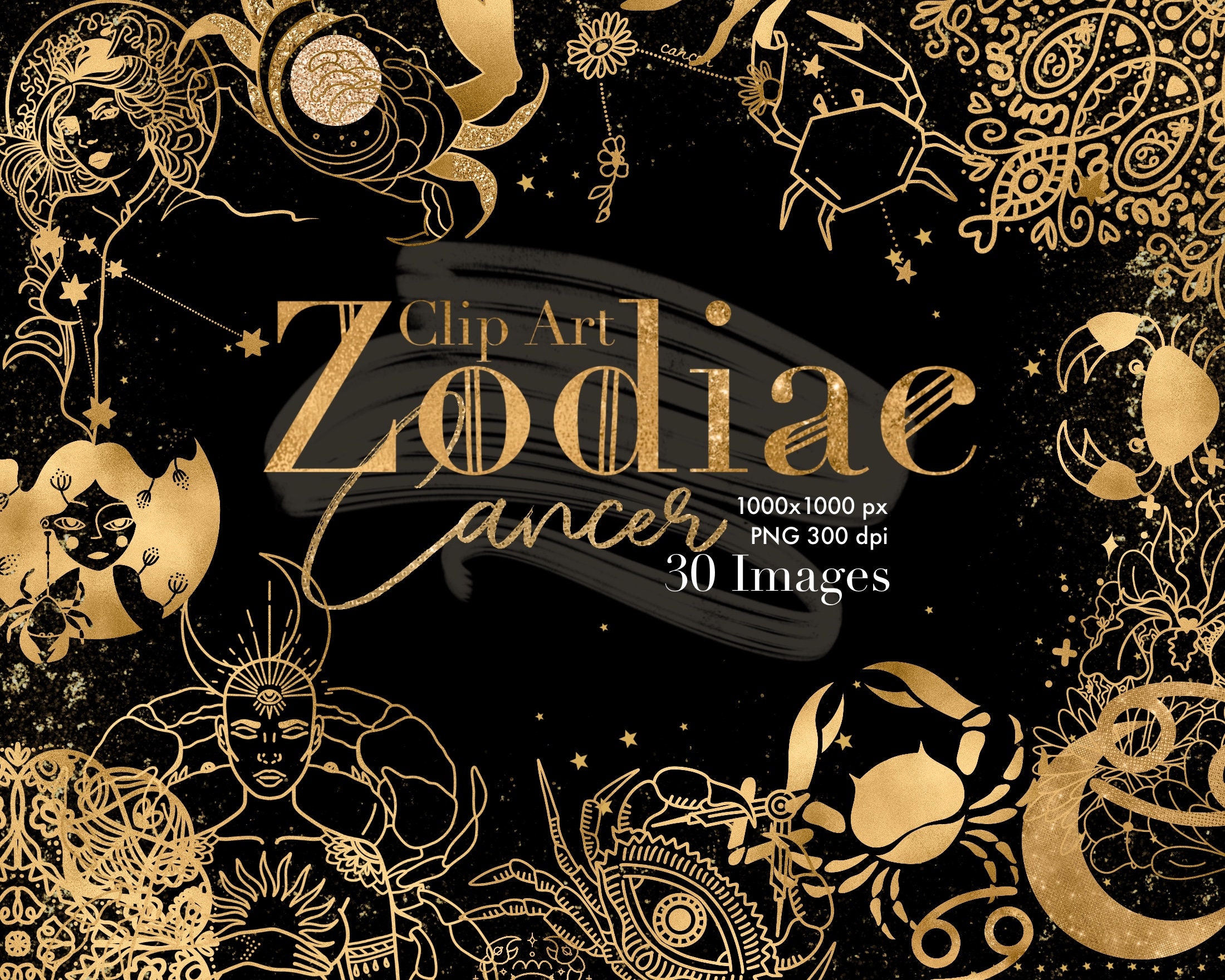 ZODIAC Clip Art, Zodiac Constellation , Astrology Clip Art, Liner Draw ...