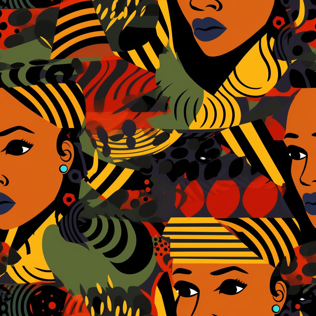 African Beauty Digital Paper, Seamless Pattern, Print Papers,african ...