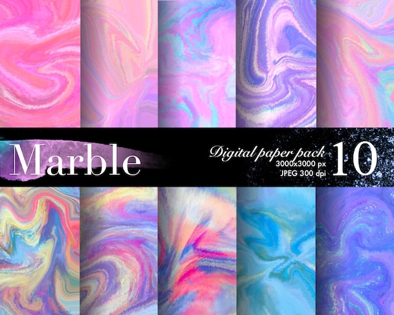 DIGITAL PAPER Bundle Marble Texture Pack Scrapbooking Craft | Etsy