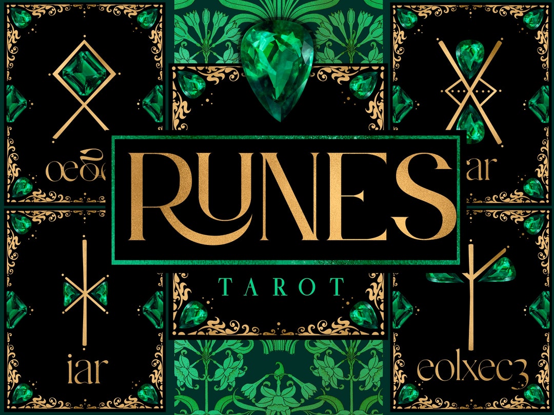 Runic Tarot Clip Art, Witchy Cards Constellation, Wicca Tarot Cards ...