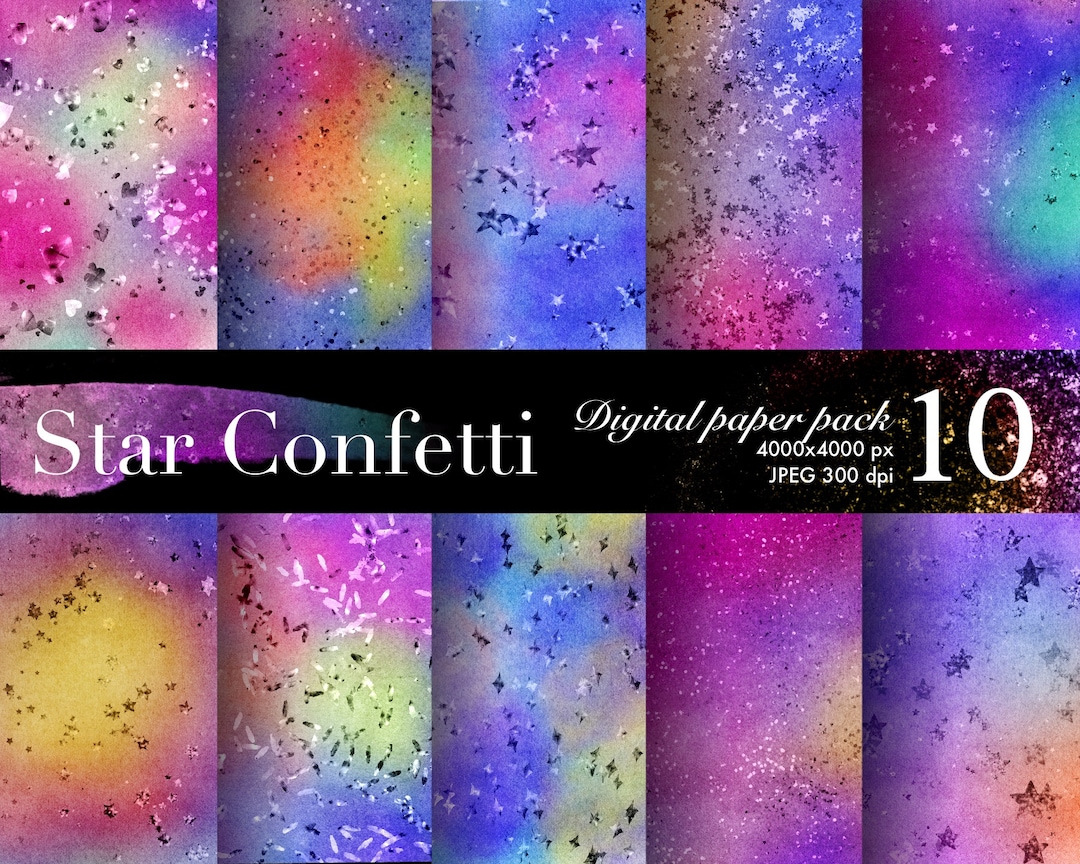 Tie Dye Watercolour Rainbow Hippy Scrapbook Paper, Colorful Digital ...