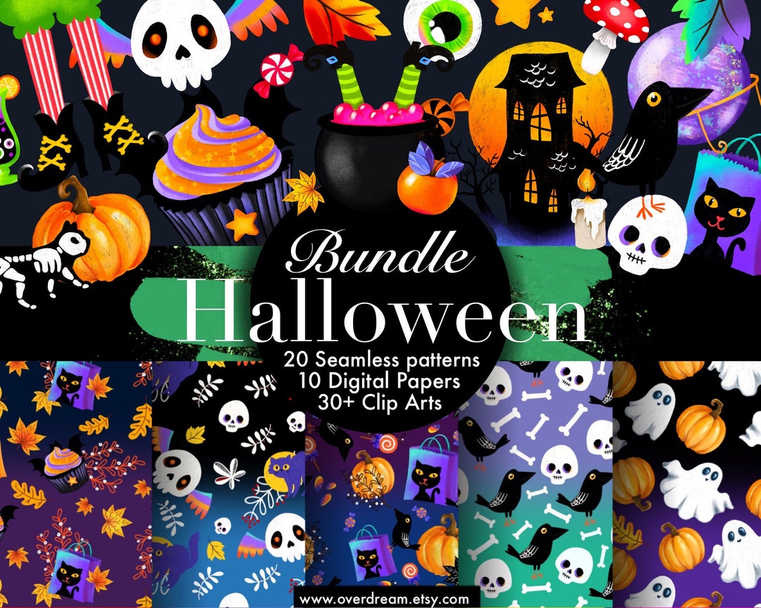 SUPER PROMO BUNDLE, Welcome Back to School, Clip Art, Seamless Pattern ...