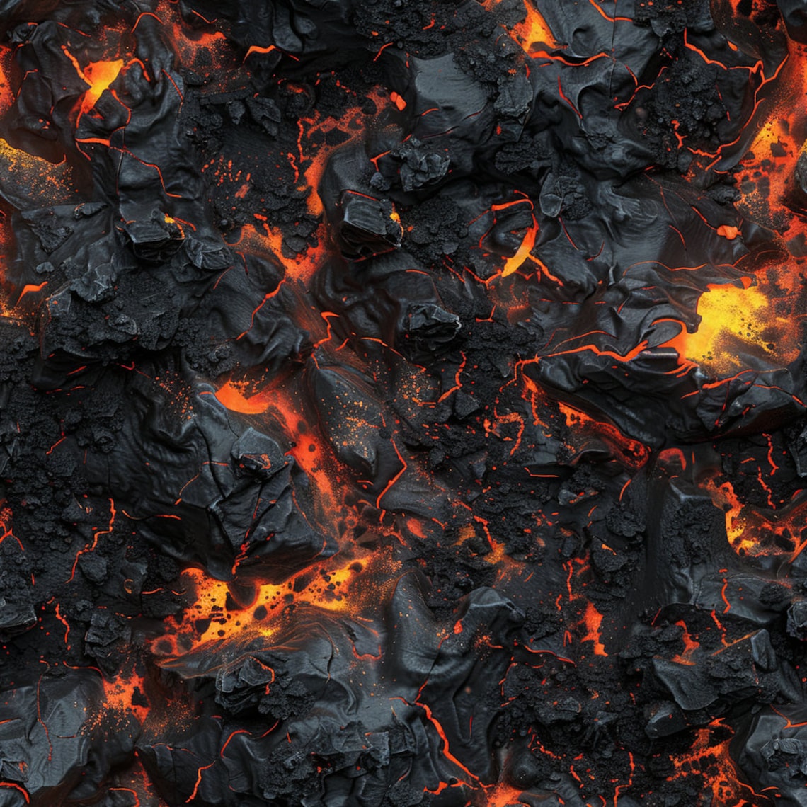 Vulcan Lava Digital Paper, Printable File, Lava Elements Seamless ...