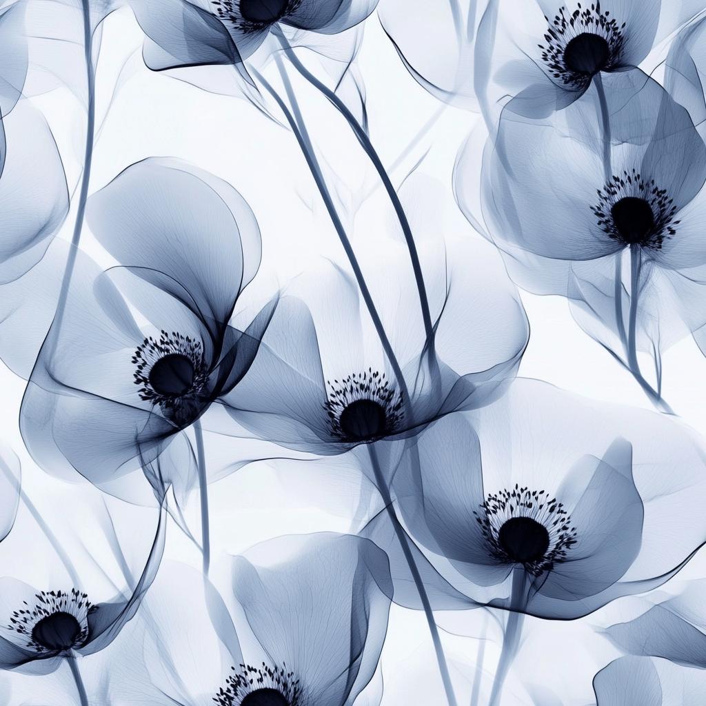 DIGITAL PAPER Bundle, Xray Flowers Seamless Texture Pack, Scrapbooking ...