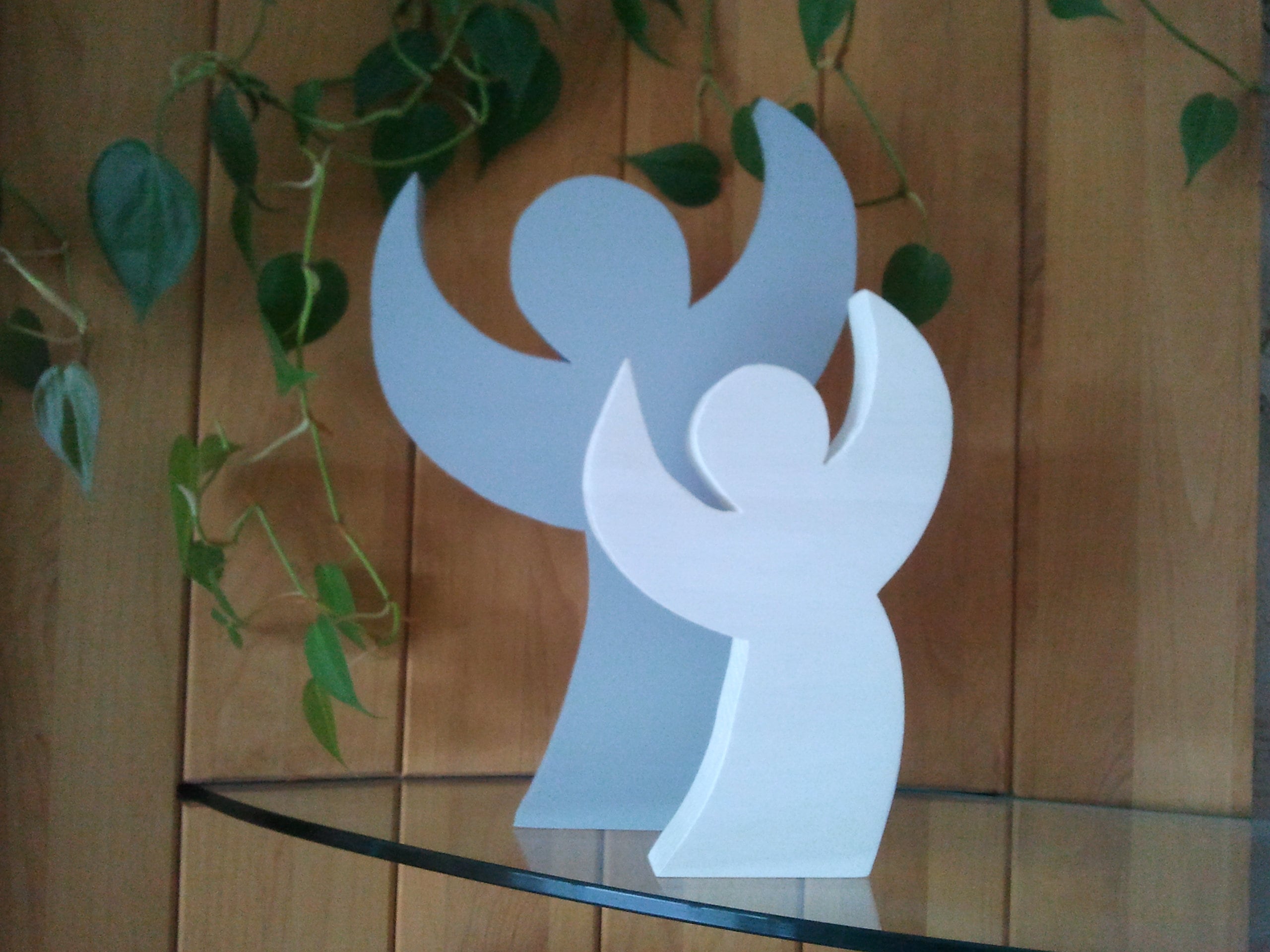 Pair of Angels Wooden Angels Simple Angels Made of Wood - Etsy