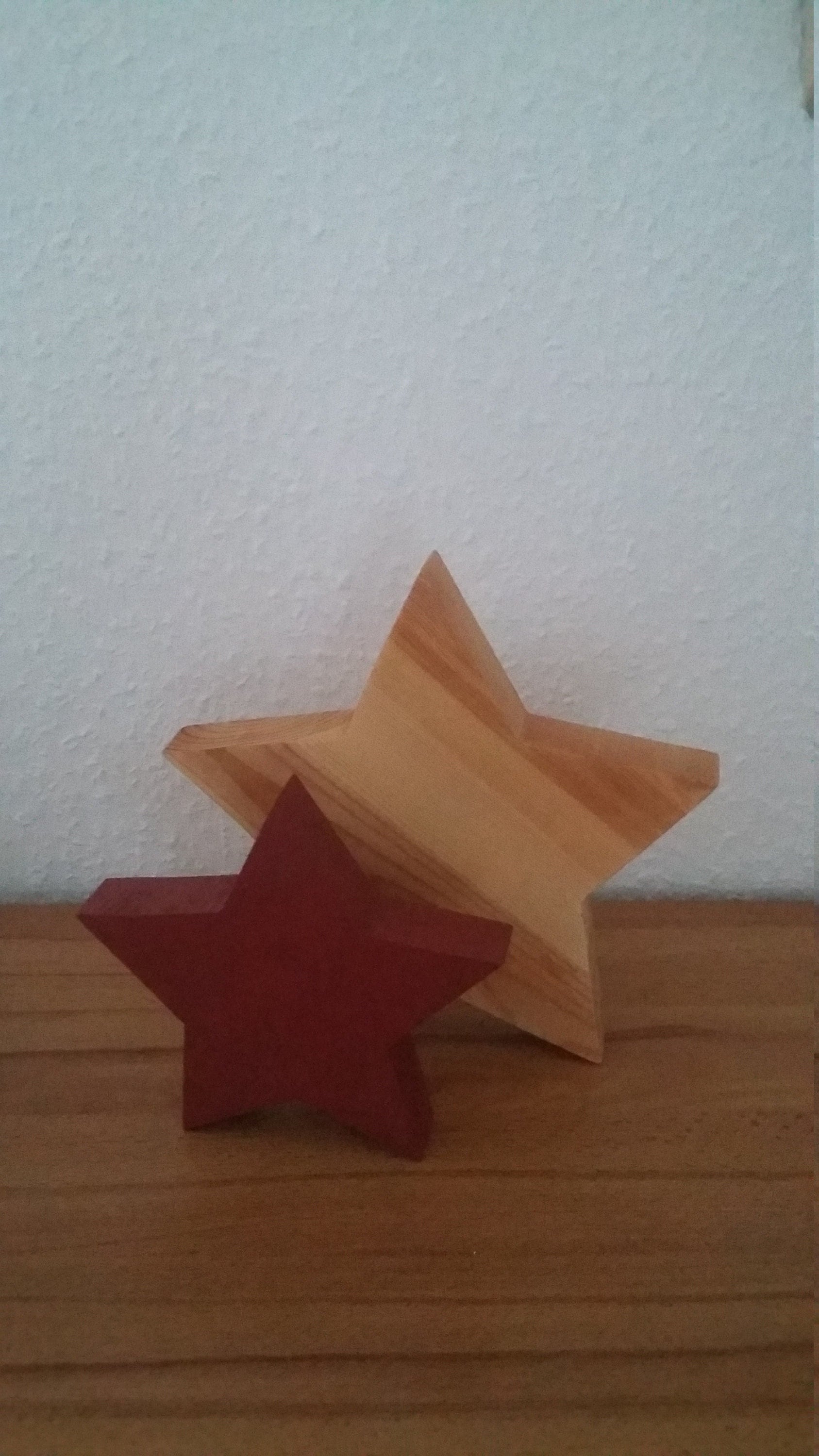 Wooden Stars Duo Two Wooden Stars Table Decoration - Etsy