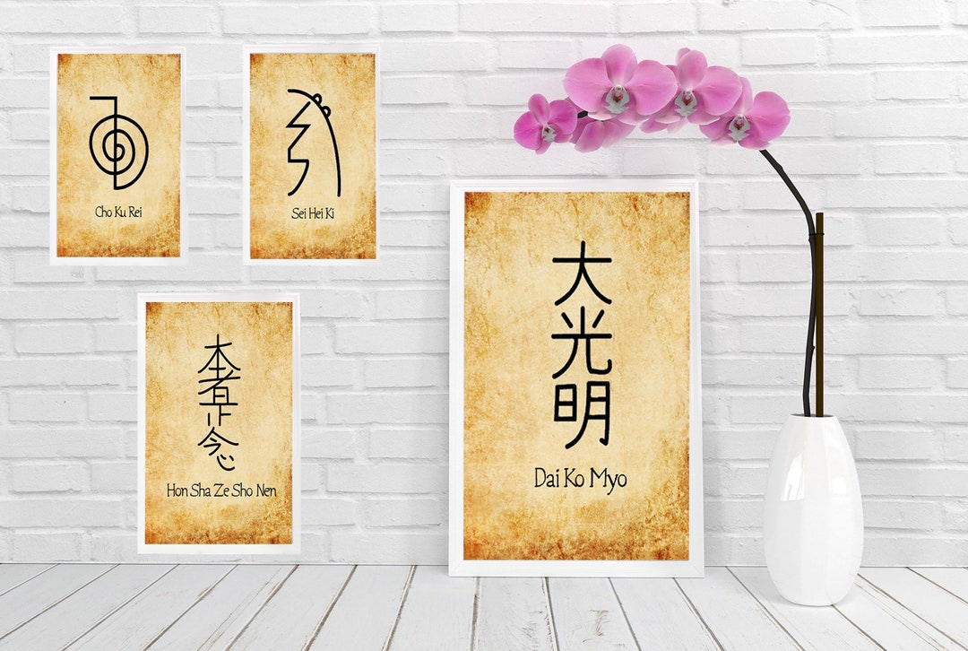 Reiki Symbols Downloadable A4 Poster / Picture / Chart - Inspirational ...