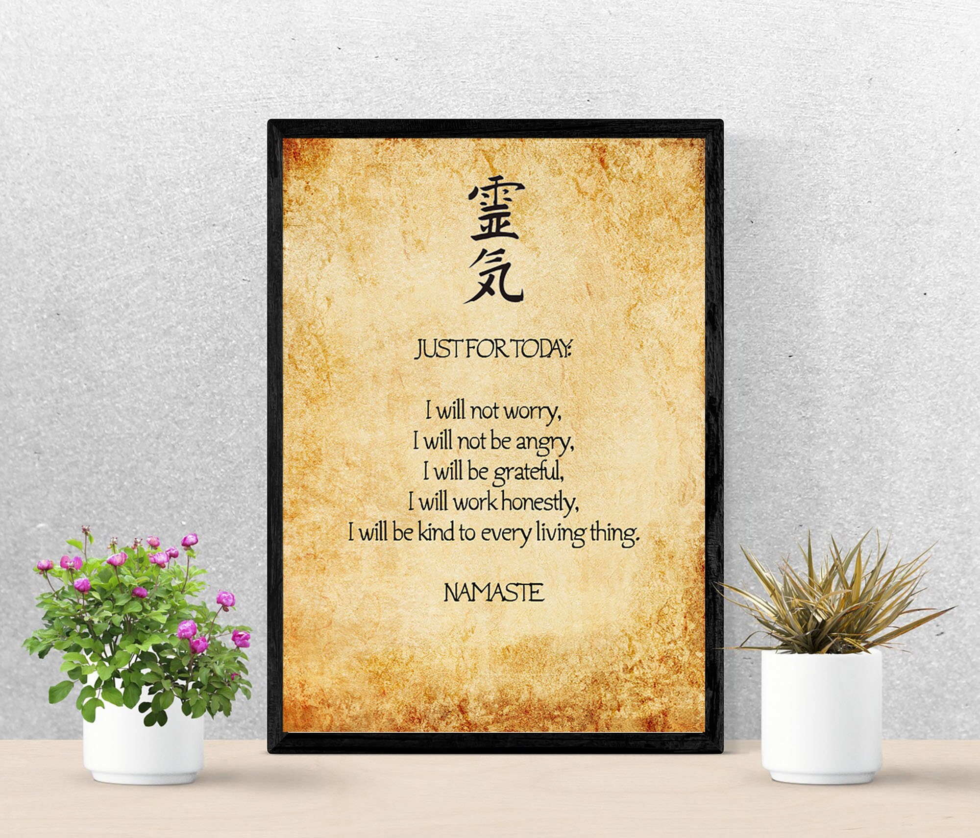Reiki Principles Downloadable A4 Poster / Inspirational / Spiritual ...