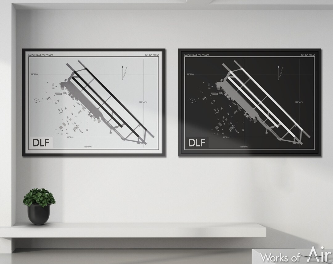Laughlin Air Force Base Airport Art Print, DLF Airport Map Poster ...