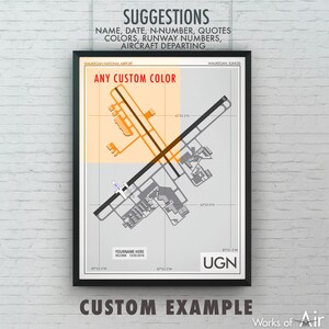 Salt Lake City International Airport Minimal Art Print, SLC Airport Map ...
