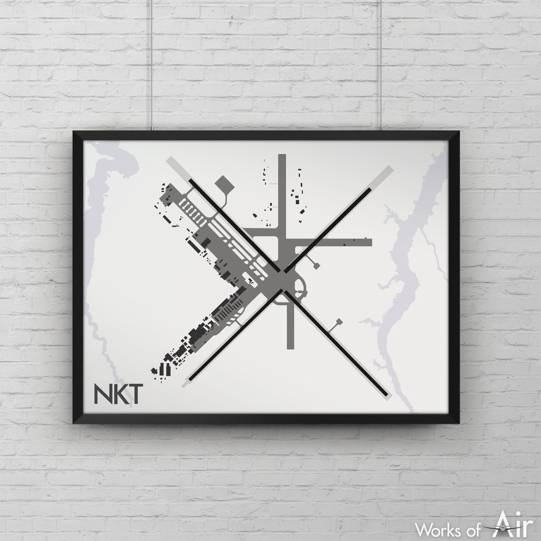 Marine Corps Air Station Cherry Point Minimal Airport Art Print, NKT ...