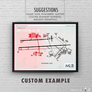 Embry Riddle Colors Daytona Airport Art Print, DAB Airport Map Poster ...